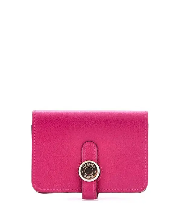 Hermès Dogon Card Holder Evercolor - Pink
