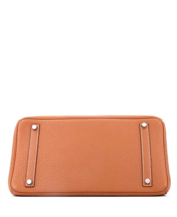 Hermès Birkin 35 Handbag Brown Fjord With Palladium Hardware - Gold