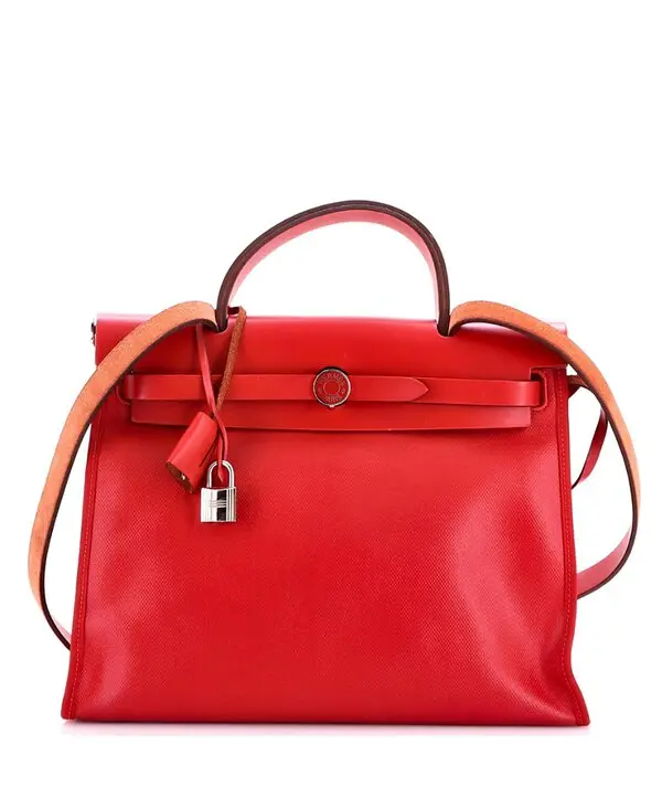 Hermès 31 Herbag Zip Berline Vache Canvas And Leather