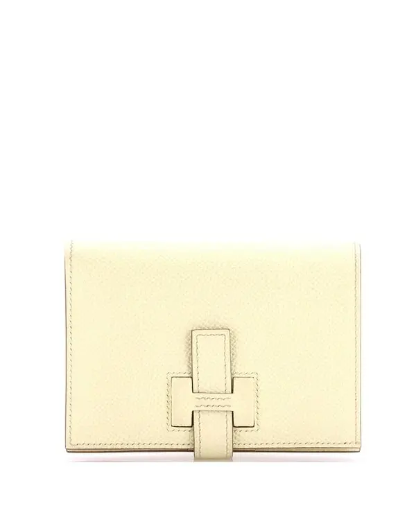 Hermès Compact New H Passant Wallet Epsom - Yellow