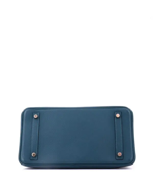 Hermès Birkin 30 Handbag Blue Epsom With Gold Hardware - Colvert