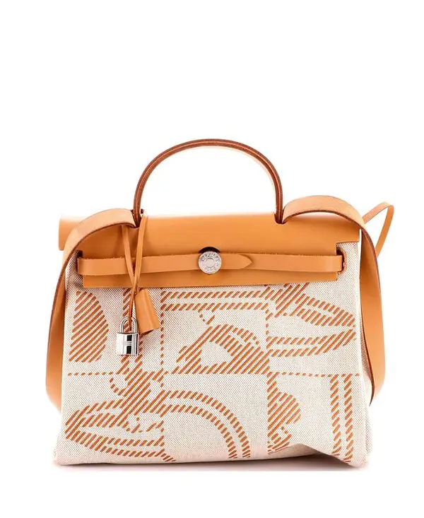 Hermès 31 Herbag Zip Relief Brides De Gala Toile And Leather