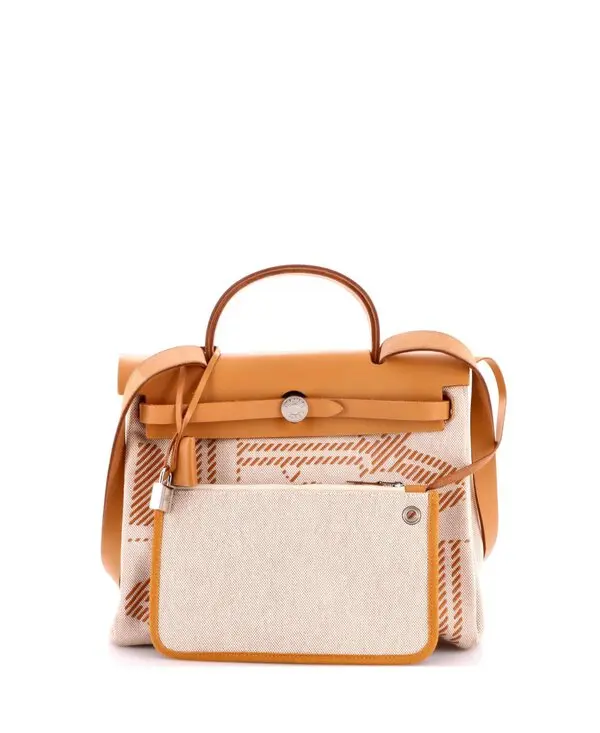 Hermès 31 Herbag Zip Relief Brides De Gala Toile And Leather