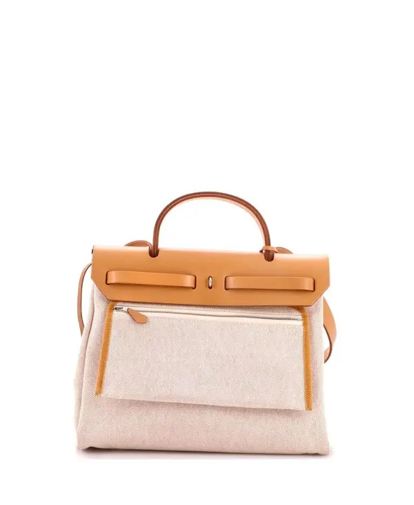 Hermès 31 Herbag Zip Relief Brides De Gala Toile And Leather