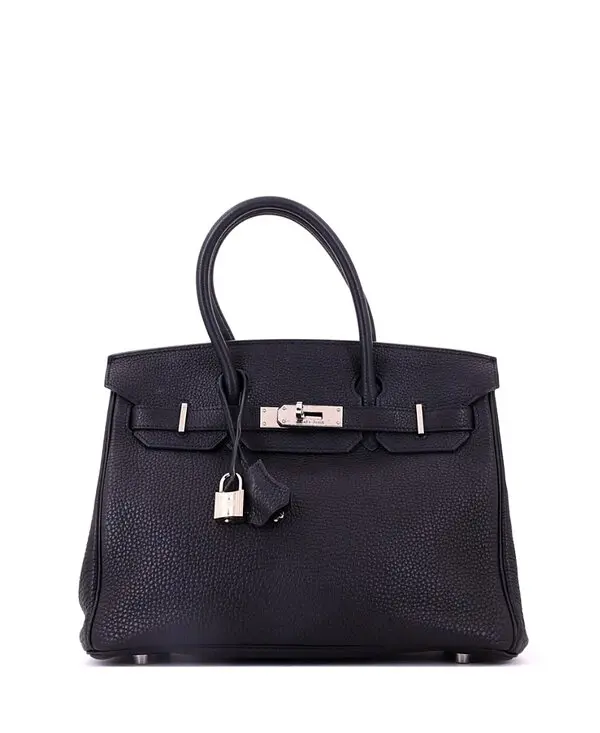 Hermès Birkin 30 Handbag Black Togo With Palladium Hardware - Noir