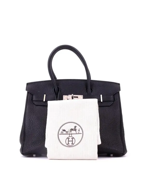 Hermès Birkin 30 Handbag Black Togo With Palladium Hardware - Noir