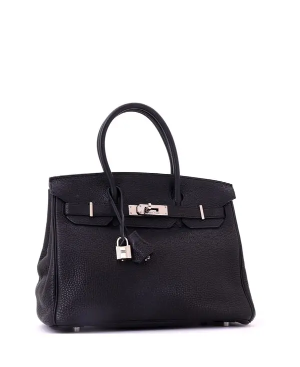 Hermès Birkin 30 Handbag Black Togo With Palladium Hardware - Noir