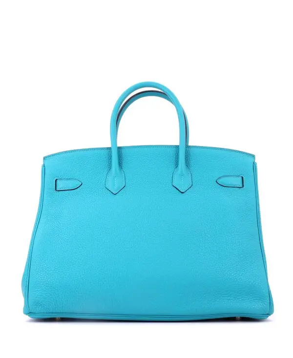 Hermès Birkin 35 Handbag Blue Togo With Gold Hardware - Turquoise