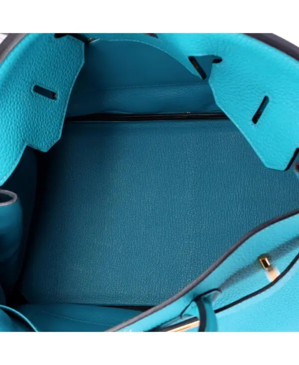 Hermès Birkin 35 Handbag Blue Togo With Gold Hardware - Turquoise