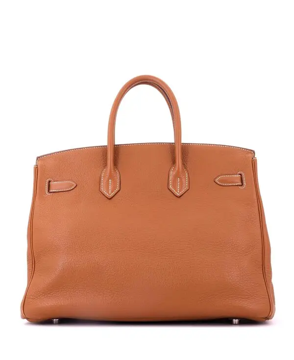 Hermès Birkin 35 Handbag Brown Togo With Palladium Hardware - Gold