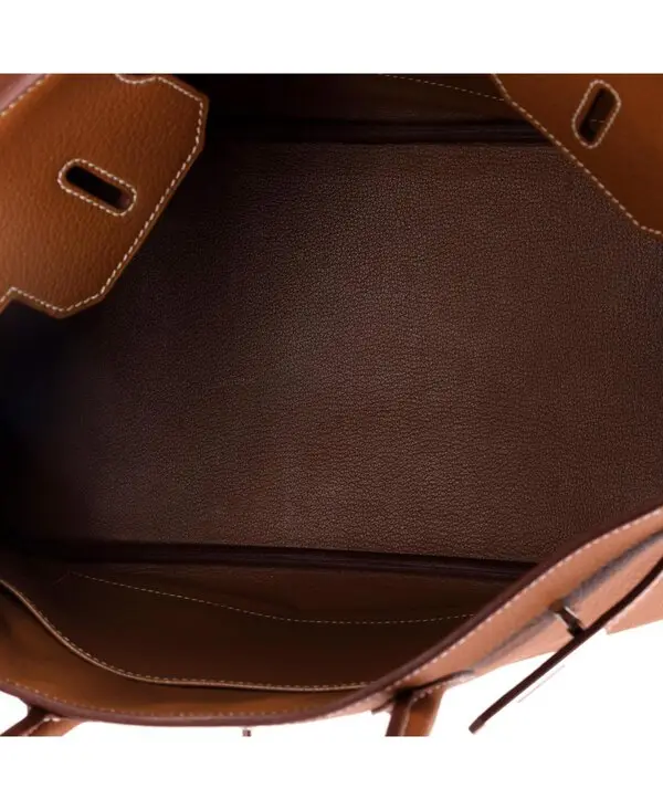 Hermès Birkin 35 Handbag Brown Togo With Palladium Hardware - Gold