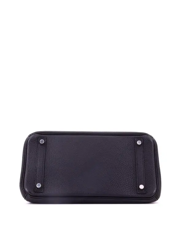 Hermès Birkin 30 Handbag Black Fjord With Palladium Hardware