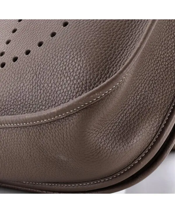 Hermès Gm Evelyne Bag Gen Iii Clemence - Gray