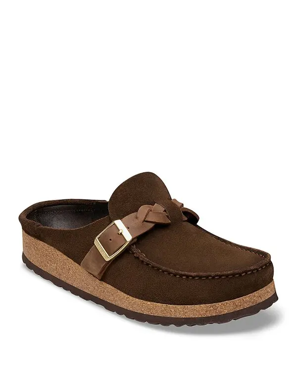 BIRKENSTOCK Buckley Braided Suede Clogs - Carafe