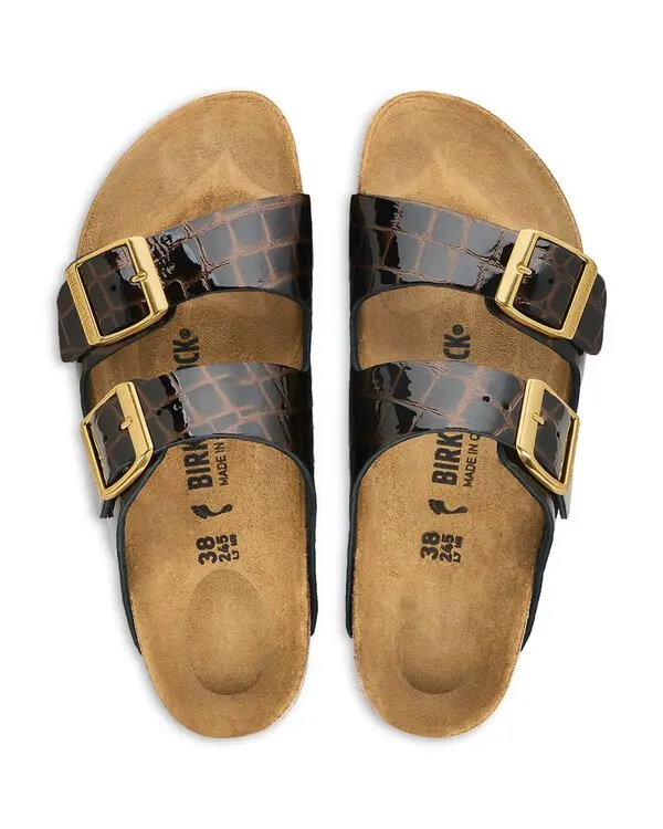 BIRKENSTOCK Arizona Leather Buckled Footbed Sandals
