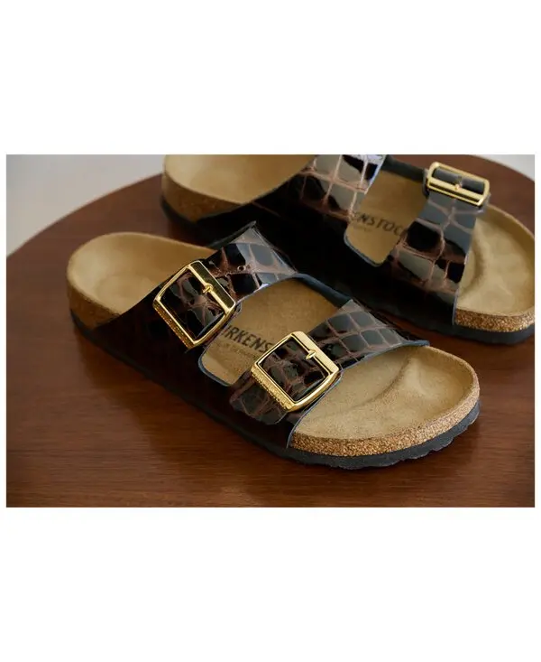 BIRKENSTOCK Arizona Leather Buckled Footbed Sandals