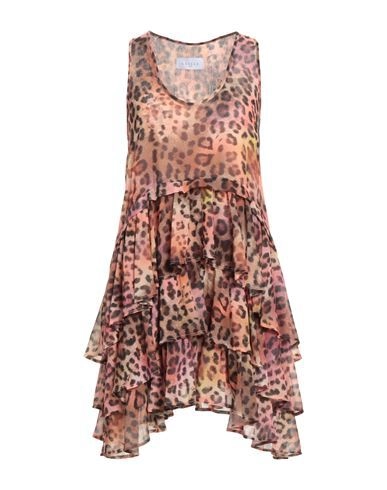 GAELLE PARIS Mini Dress Camel Size Polyester