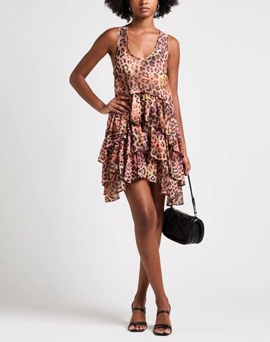 GAELLE PARIS Mini Dress Camel Size Polyester