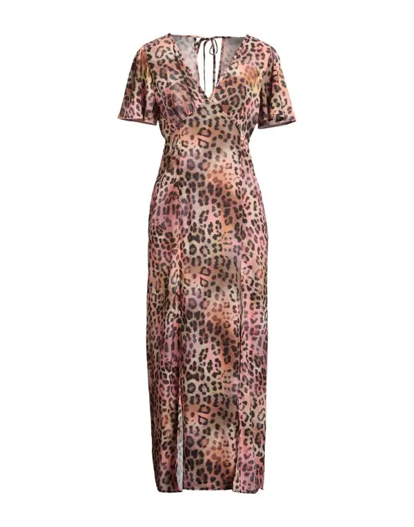 GAELLE PARIS Maxi Dress Camel Size Polyester