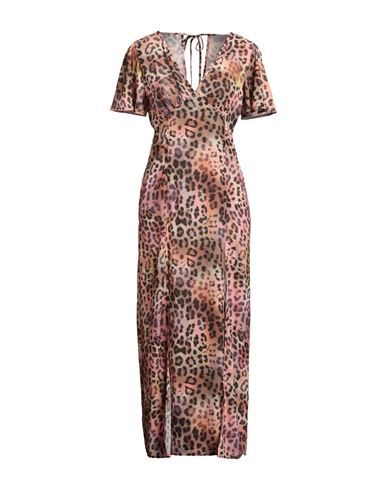 GAELLE PARIS Maxi Dress Size Polyester - Camel