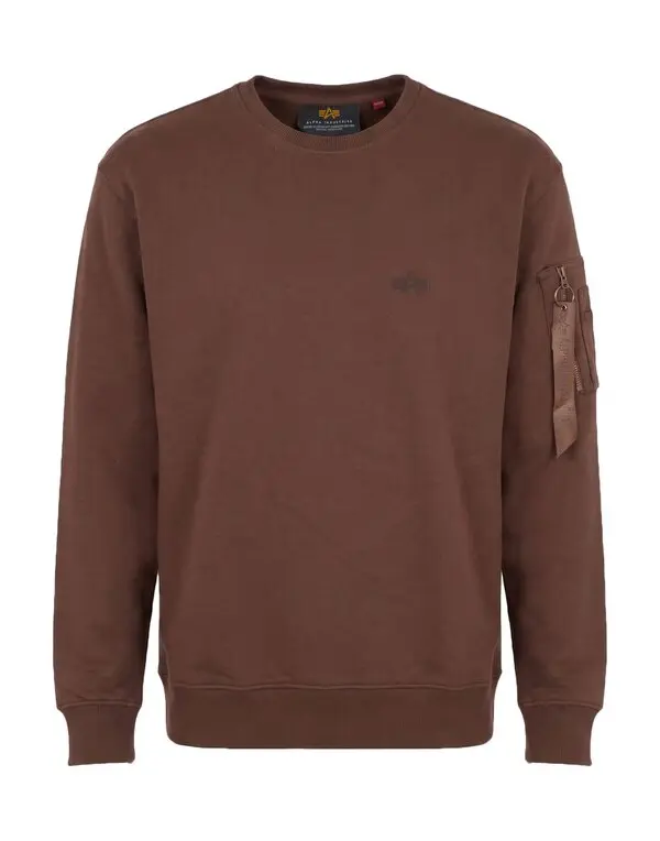 Alpha Industries Sweatshirt Size Cotton, Polyester - Brown