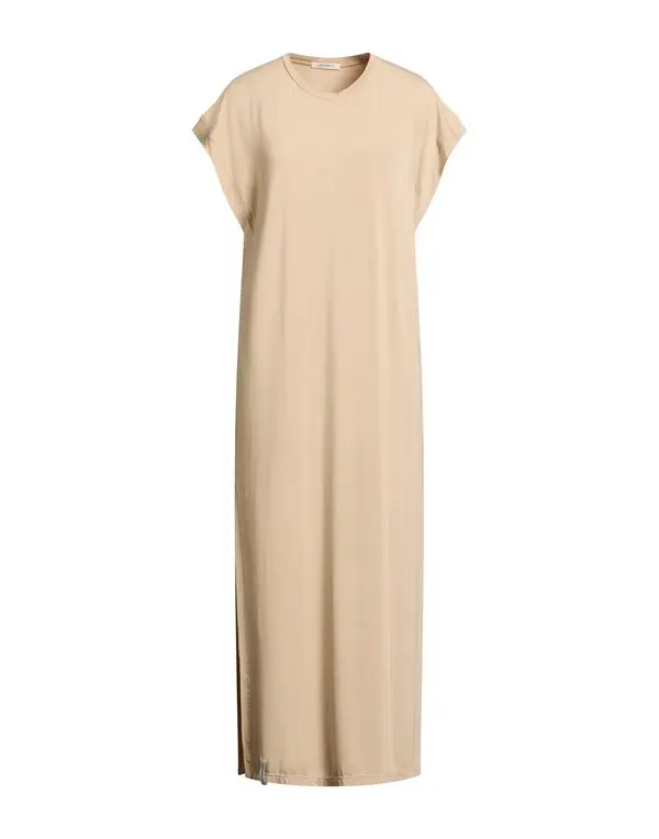 HINNOMINATE Midi Dress Size Rayon, Polyester, Elastane - Beige