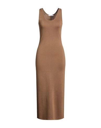 Max Mara Maxi Dress Khaki Size Virgin Wool - Beige