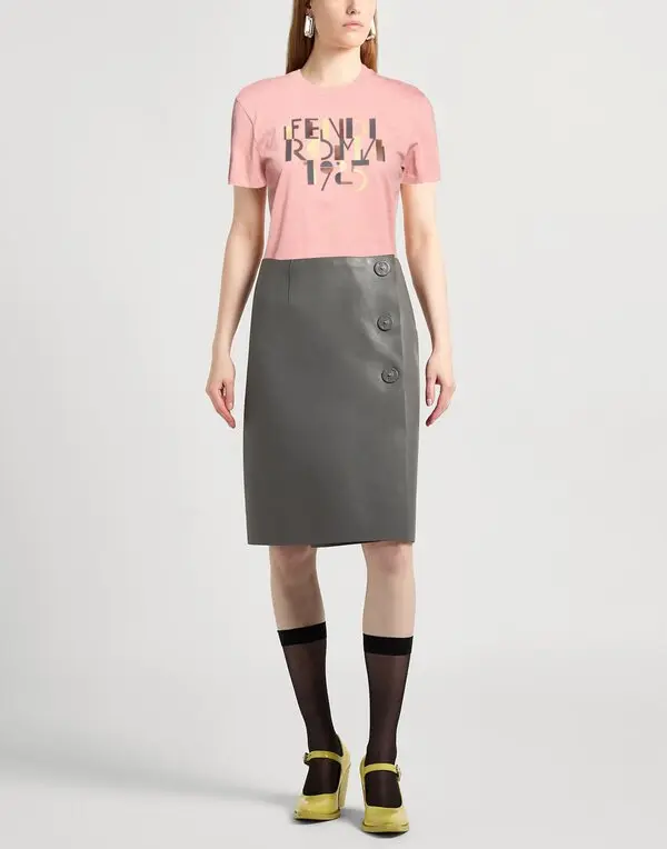 Fendi T-shirt Antique Rose Size Cotton