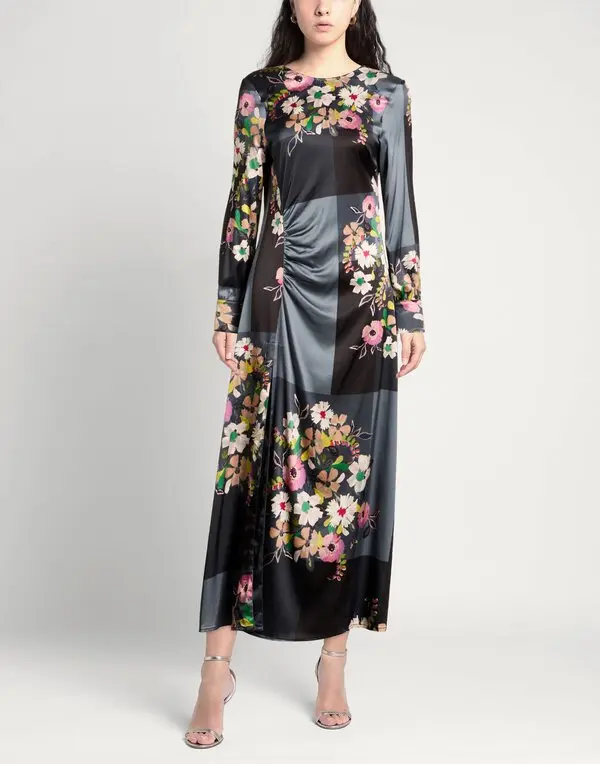 SHIRTAPORTER Midi Dress Slate Size Viscose, Elastane