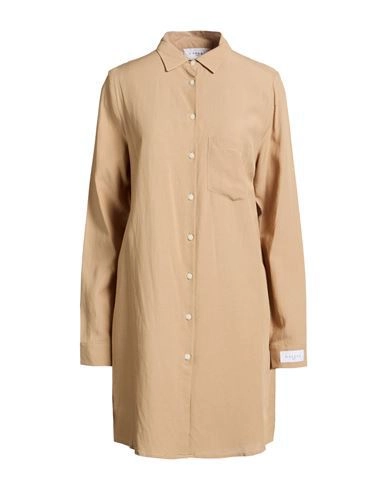 GAELLE PARIS Mini Dress Size Viscose, Linen - Camel