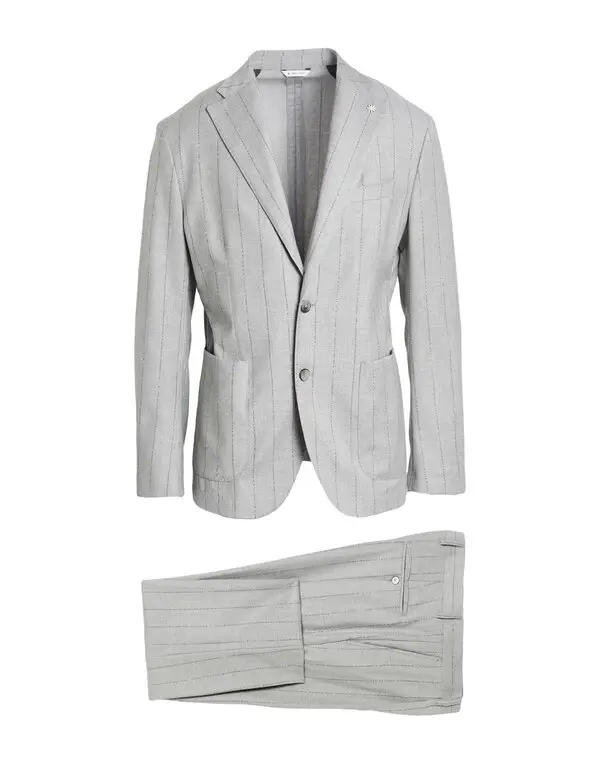 MANUEL RITZ Suit Light Size Virgin Wool, Elastane