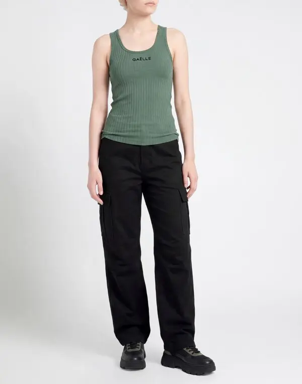 GAELLE PARIS Tank Top Military Size Polyester, Viscose, Elastane