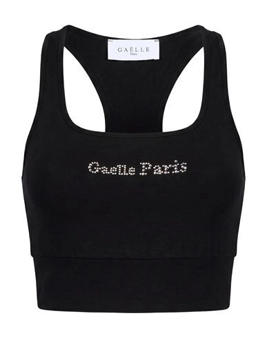 GAELLE PARIS Top Size Cotton, Elastane - Black