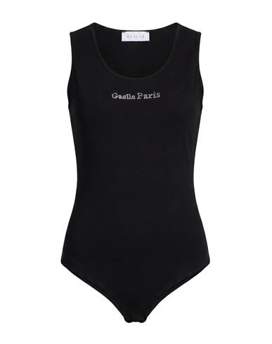 GAELLE PARIS Bodysuit Size Cotton, Elastane - Black
