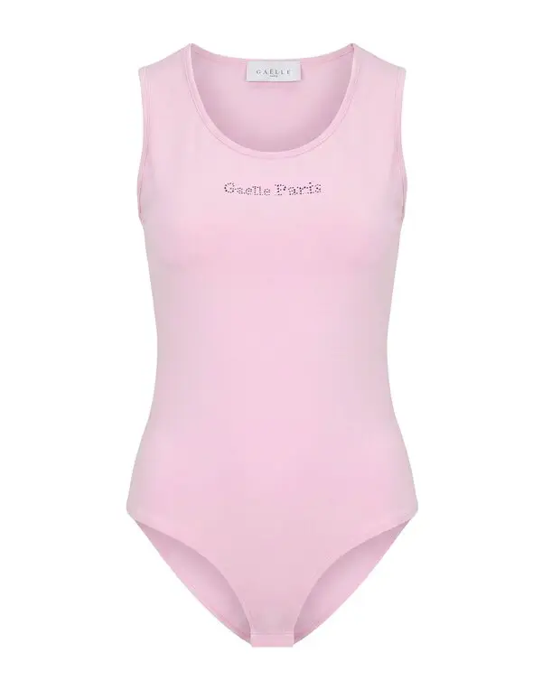 GAELLE PARIS Bodysuit Size Cotton, Elastane - Pink