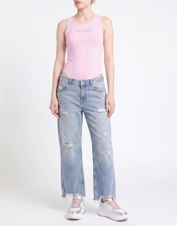 GAELLE PARIS Bodysuit Size Cotton, Elastane - Pink
