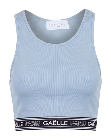 GAELLE PARIS Top Size Cotton, Elastane - Blue