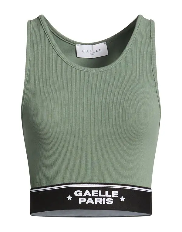 GAELLE PARIS Top Size Cotton, Elastane - Sage Green