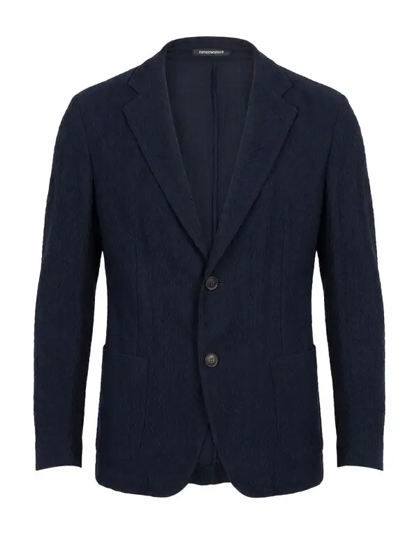 Emporio Armani Blazer Taupe Size Virgin Wool - Navy