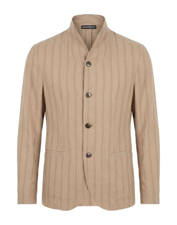 Emporio Armani Blazer Size Viscose, Polyamide, Linen, Cotton