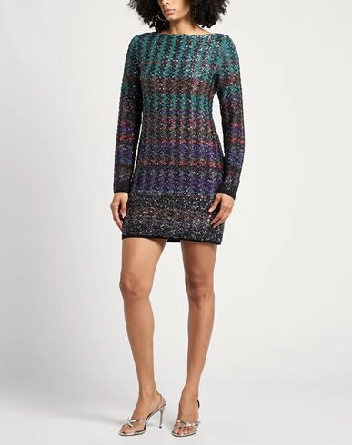 Missoni Mini Dress Deep Teal Size Polyamide, Viscose, Polyester