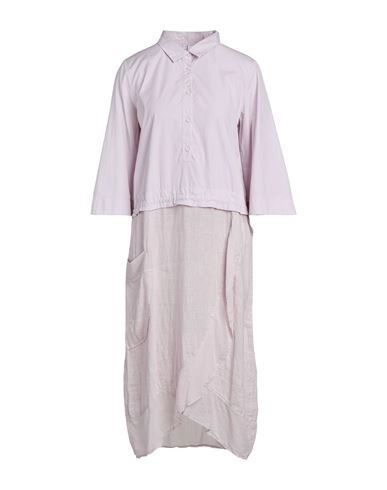 European Culture Midi Dress Size Cotton, Linen, Lycra - Grey