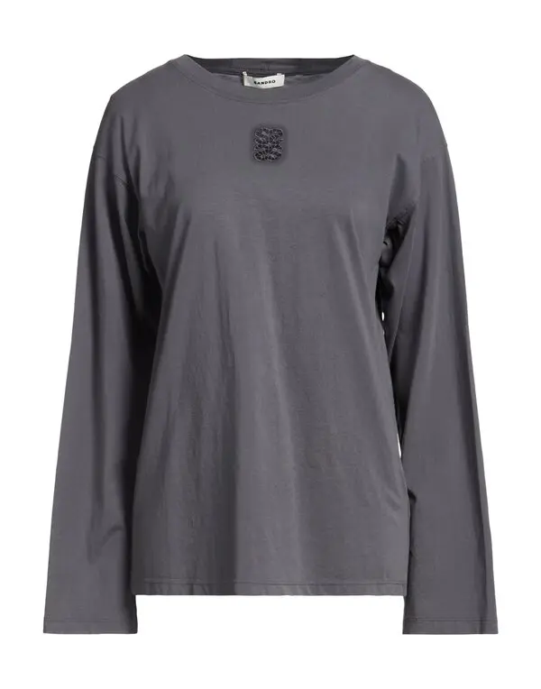 Sandro T-shirt Slate Size Cotton