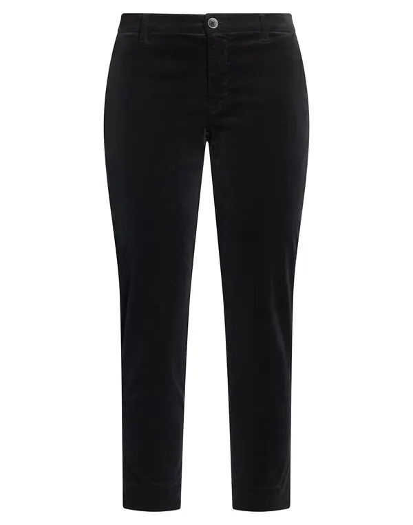 120% Lino Pants Size Cotton, Elastane - Black