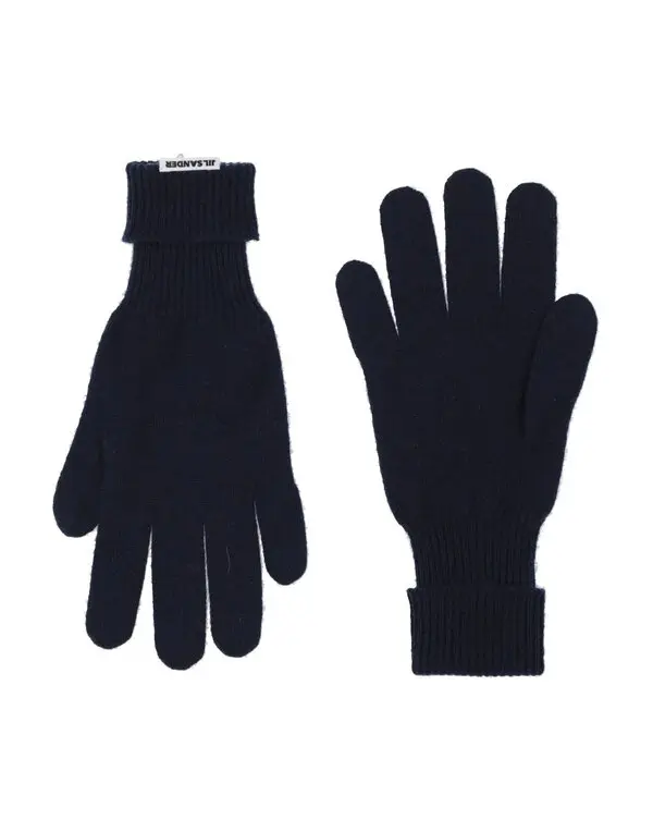 JIL SANDER Gloves Midnight Size Cashmere, Elastane