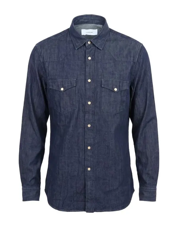 LARDINI Denim Shirt Size Cotton