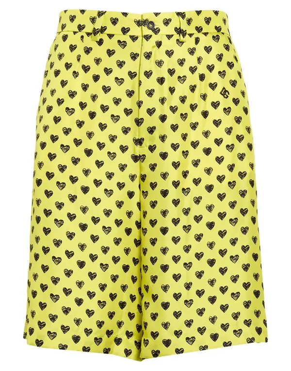 Dolce & Gabbana Shorts & Bermuda Shorts Lime Size Silk