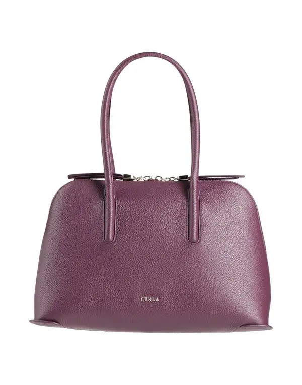 Furla Shoulder Bag Plum Leather - Purple