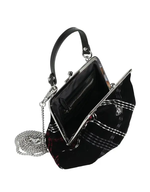 VIVIENNE WESTWOOD Granny Frame Purse Handbag Textile Fibers - Black