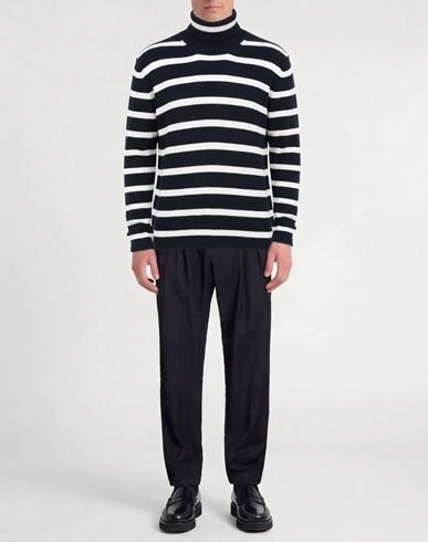 Emporio Armani Turtleneck Midnight Size Virgin Wool, Cotton - Blue